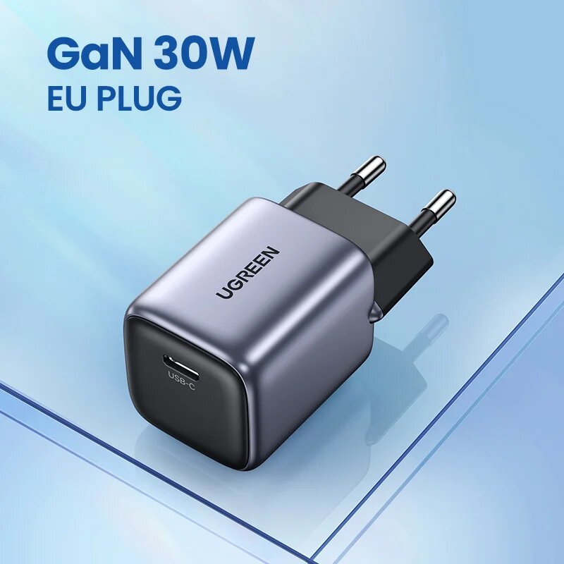 Зарядное UGREEN GaN 30W EU Plug USB-C