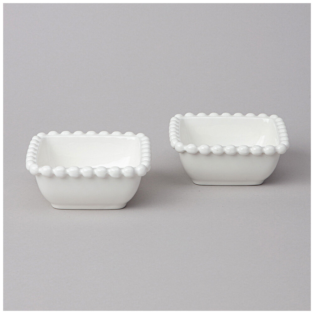 Набор салатников квадратных lefard pearl 2 шт. 10*4 см 120 мл KSG-761-102