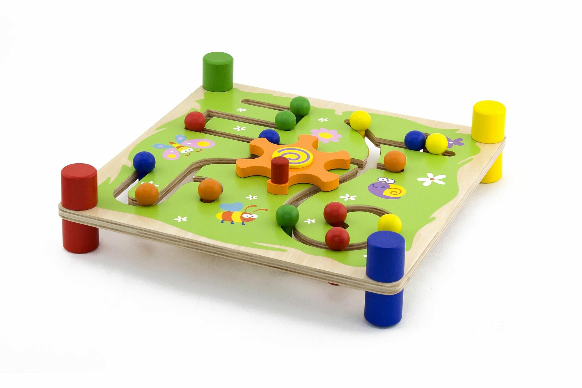 Развивающие игрушки из дерева Viga Toys Деревянный лабиринт с шариками 'Насекомые' 50175