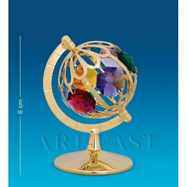 Фигурка Глобус мал. с цв. кр. A7936 Crystal Temptations, Металл, кристалл