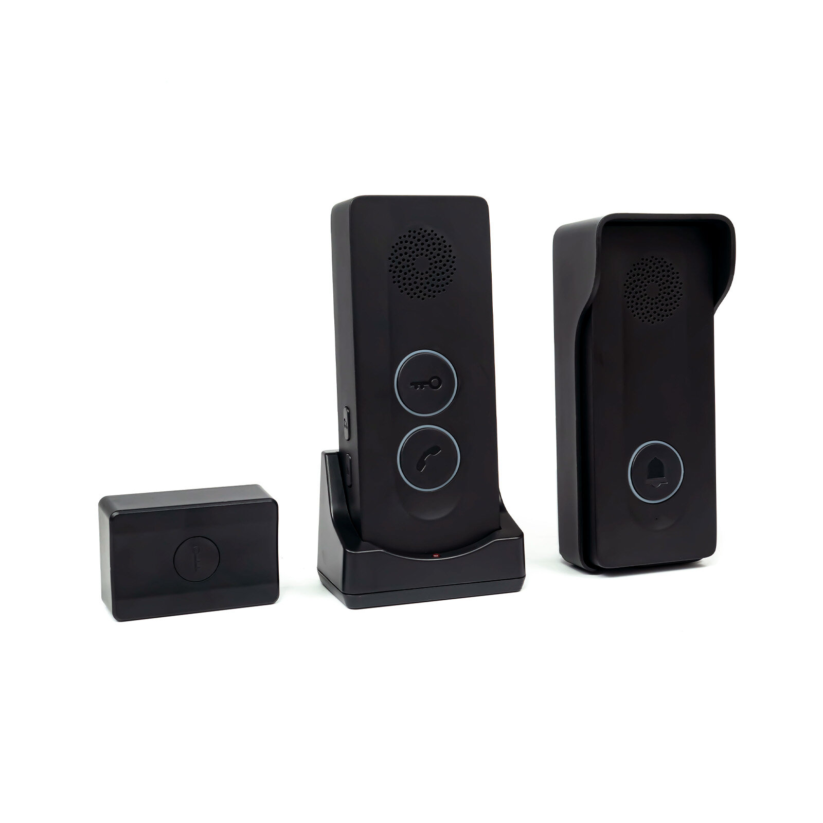 Радиоканальный аудиодомофон Домовой 300 (RUS) (Y12670BDK) (радиодомофон) с дистанционным открытием замка для квартиры и дома. До 5 этажей.