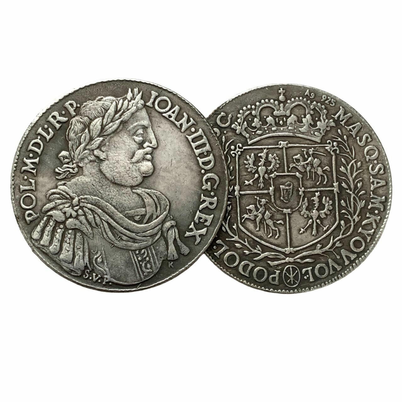 Талер 1648 года. Польша. Иоанн lll. Средневековая Европа. Вес 24 гр , диаметр 40 мм. Коллекционная монета.