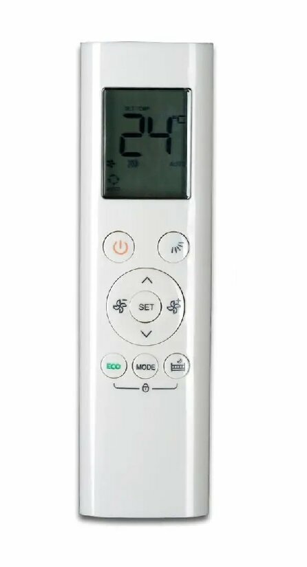 Пульт для кондиционера Midea модели MSMBAU-09HRFN1(BW) , батарейки в комплекте