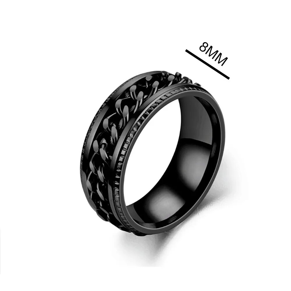 Кольцо тревоги Figet Spinner Rings R00952 Черный, R00985, 9