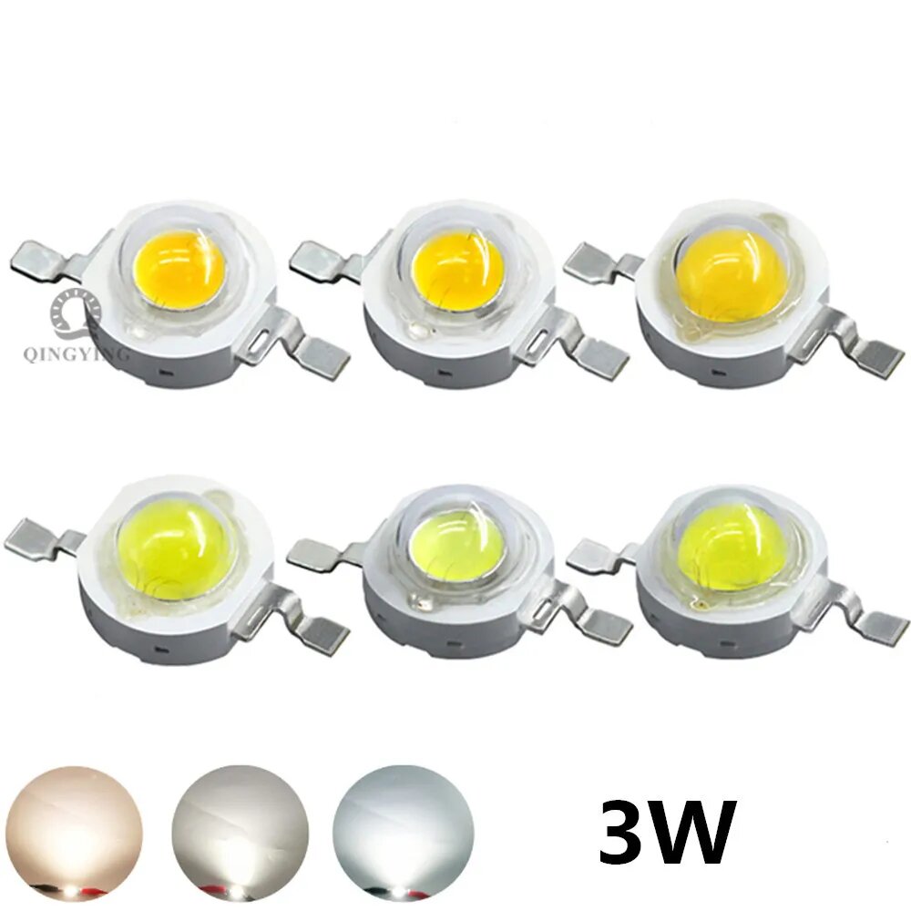 20 шт. QINGYING 3W LED белые светильники 6500K