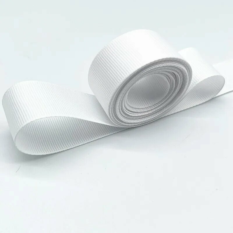 Цветная репсовая лента MYXHBBGT 5 ярдов Белый, 12, 15mm(5yards)