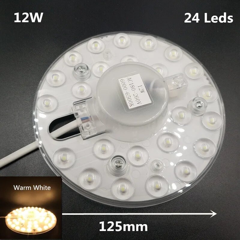 Круглый светодиодный светильник WIXOLighting 12Вт/18Вт/24Вт/36Вт 12W Warm White