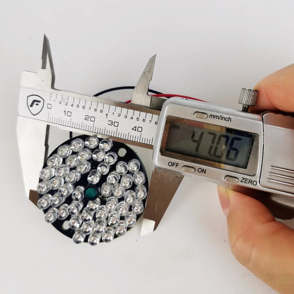 ИК-подсветка для камер видеонаблюдения, 48 светодиодов, 850 нм, инфракрасный SIZE 47mm