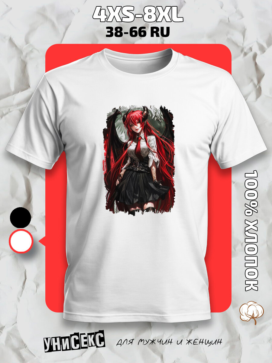 Футболка с принтом девушкой аниме
