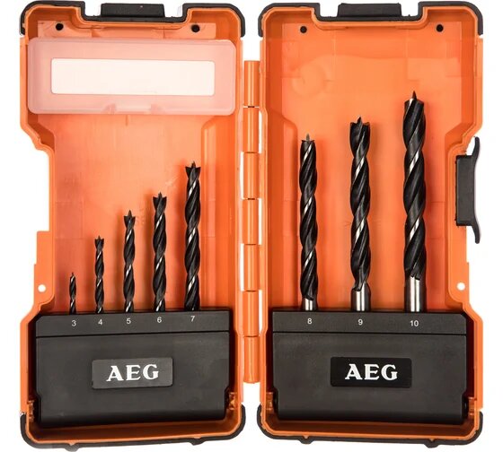 Набор сверл по дереву (8 шт; 3-10 мм) AEG 4932352247
