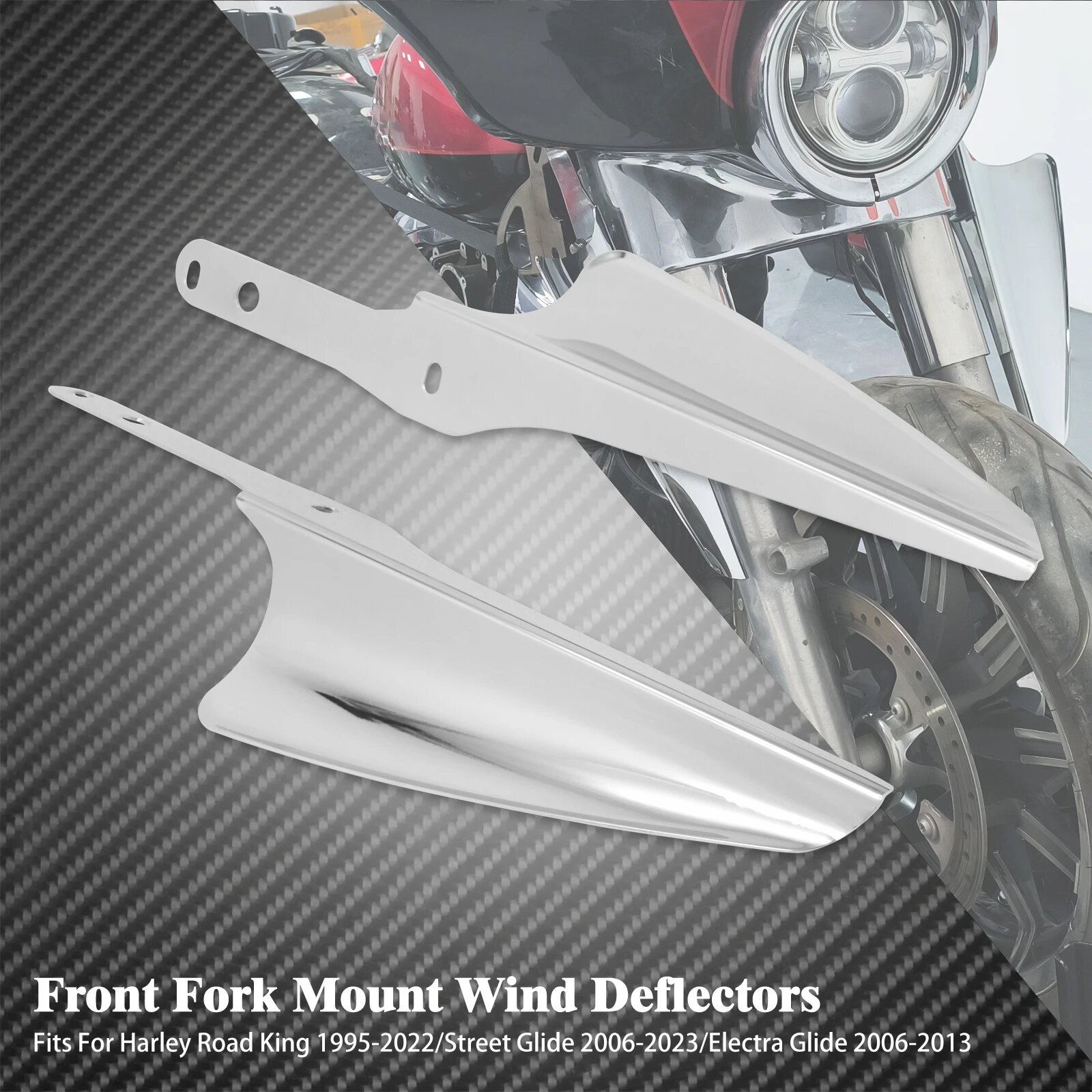 Дефлекторы ветра на вилку Harley Road King/Street Glide/Electra Glide, Wind Deflector A