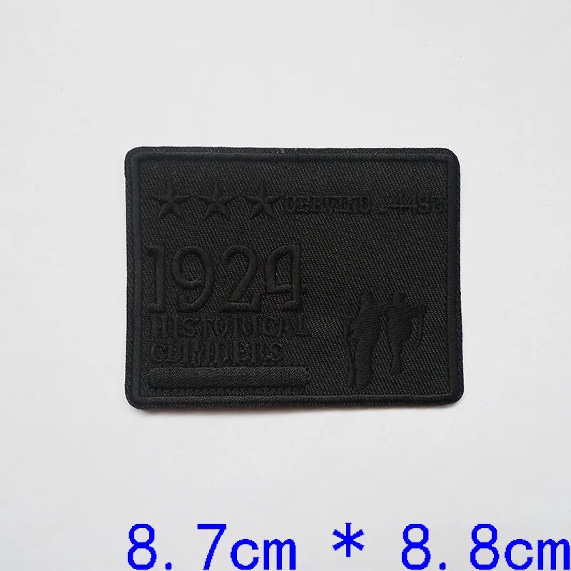 Вышитые нашивки Sudu синие Черный, W505