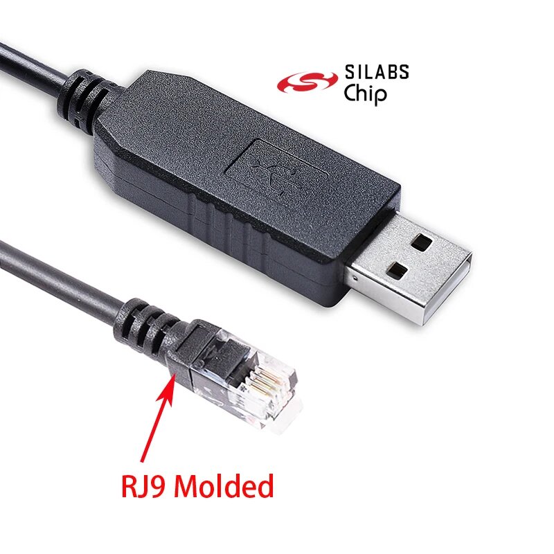 USB-кабель RS232 на RJ10 4P4C, 1.8 м