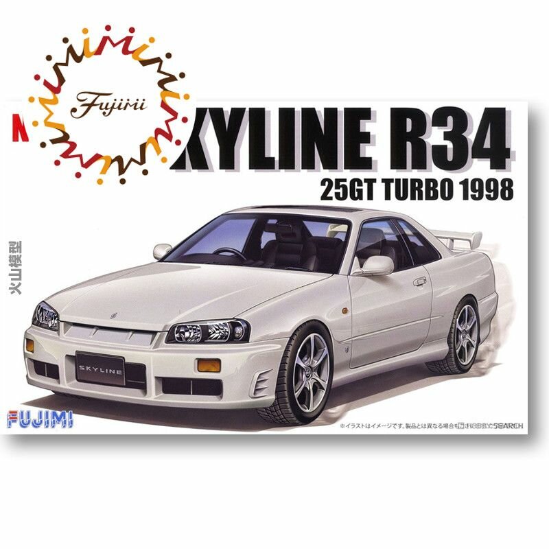 Сборная модель Машинка Fujimi-03967F 1/24 Nissan R34 Skyline 25GT Turbo 1998 car model kit