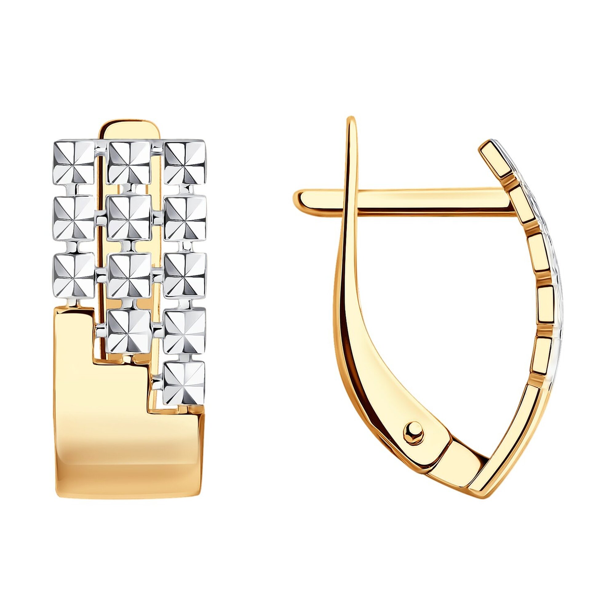 Серьги, красное золото, 585 проба