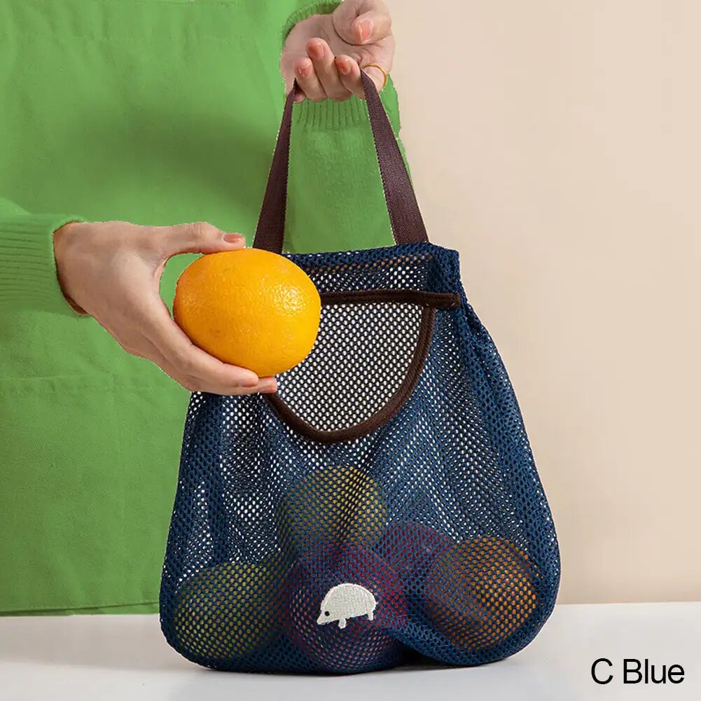 Сетчатая сумка для хранения фруктов и овощей C-Blue