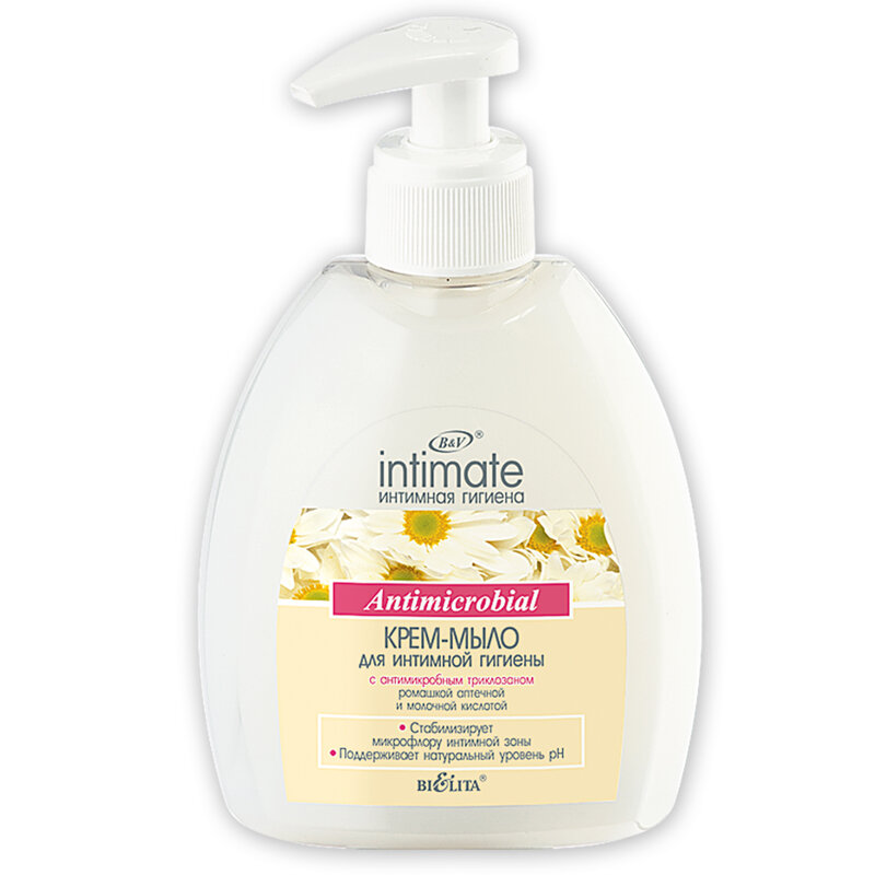 Белита крем-мыло для интим гигиены с антимикр триклозаном 300 мл
