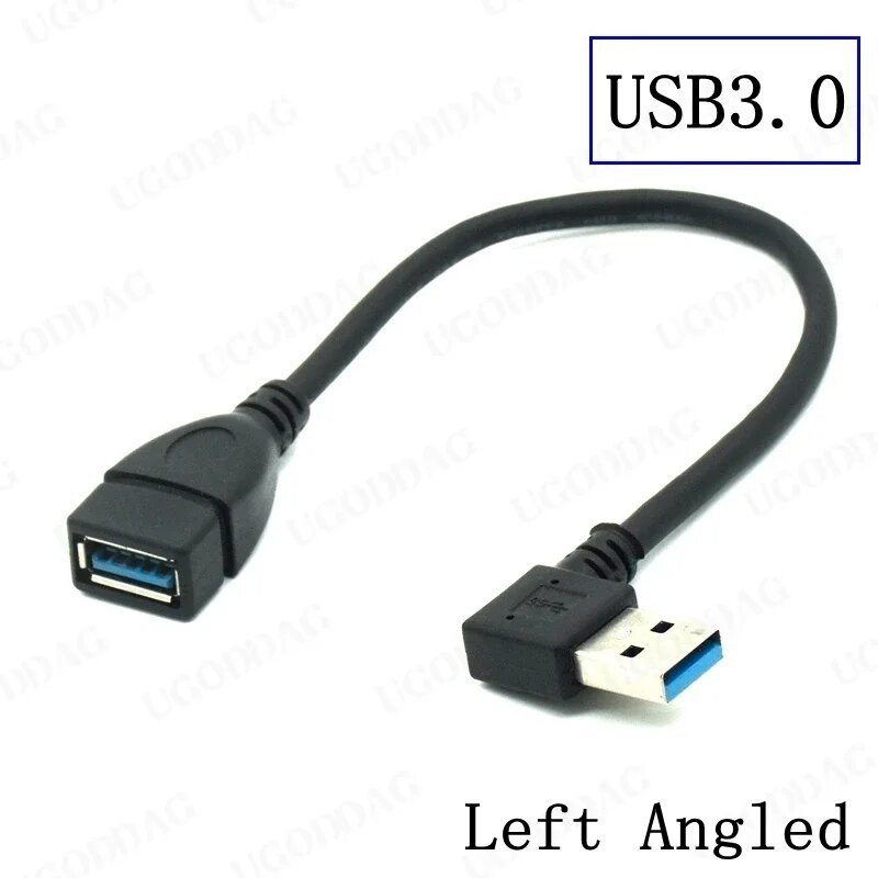 Удлинитель USB 3.0 Left Angled, 0.2 м