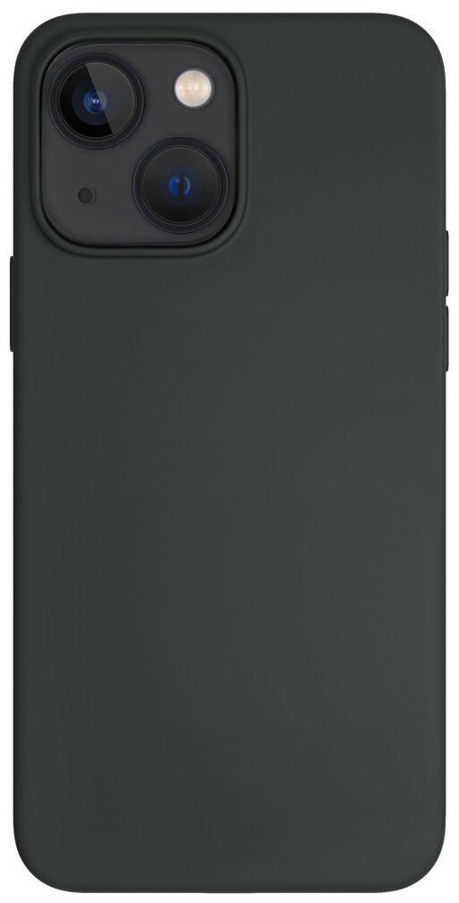 Чехол силиконовый VLP iPhone 14 Liquid Silicone Case с MagSafe темно-зеленый