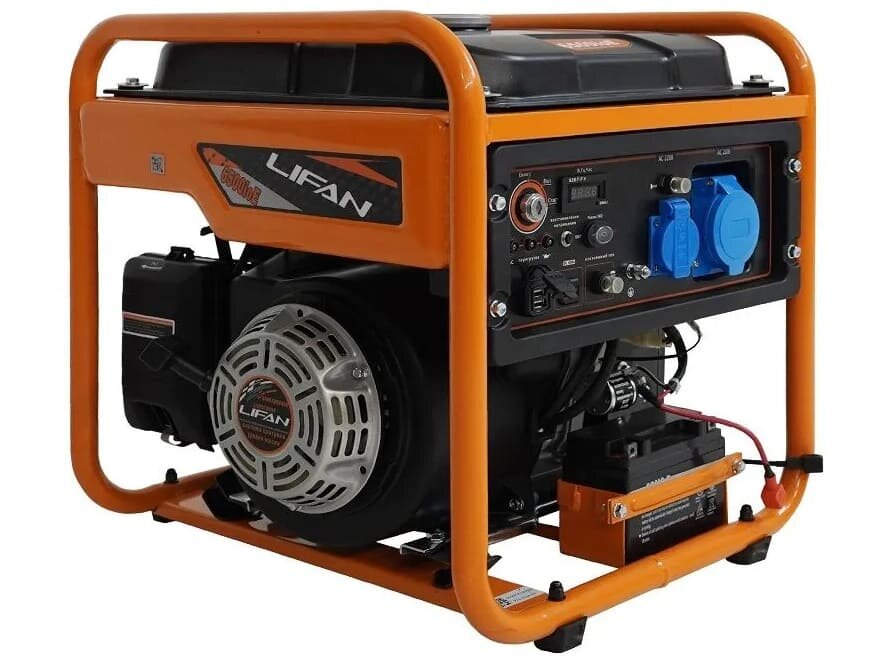Бензиновый генератор инверторный Lifan 6500ioE (5.5 кВт, электростартер)