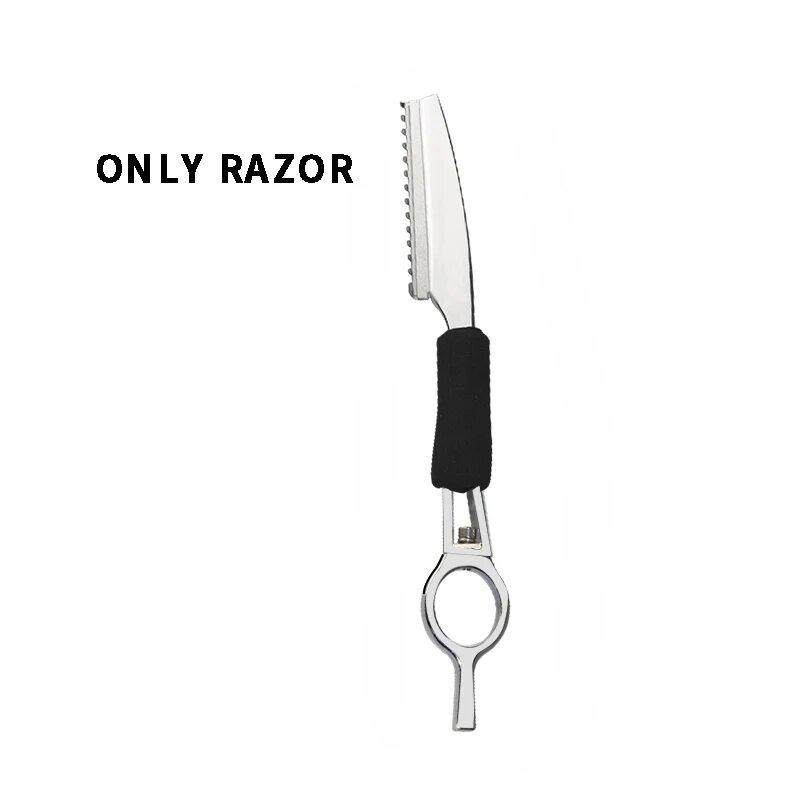 Филировочная бритва Happy Barber из цинкового сплава silver no blade