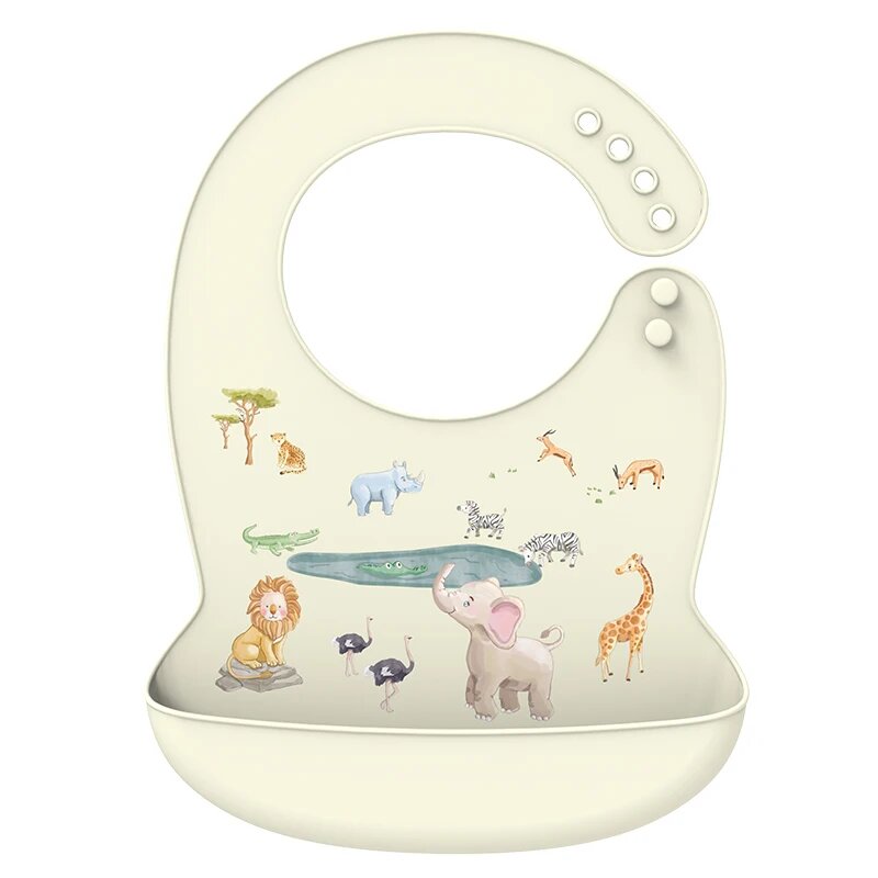 Силиконовый нагрудник LOFCA Wild Animal