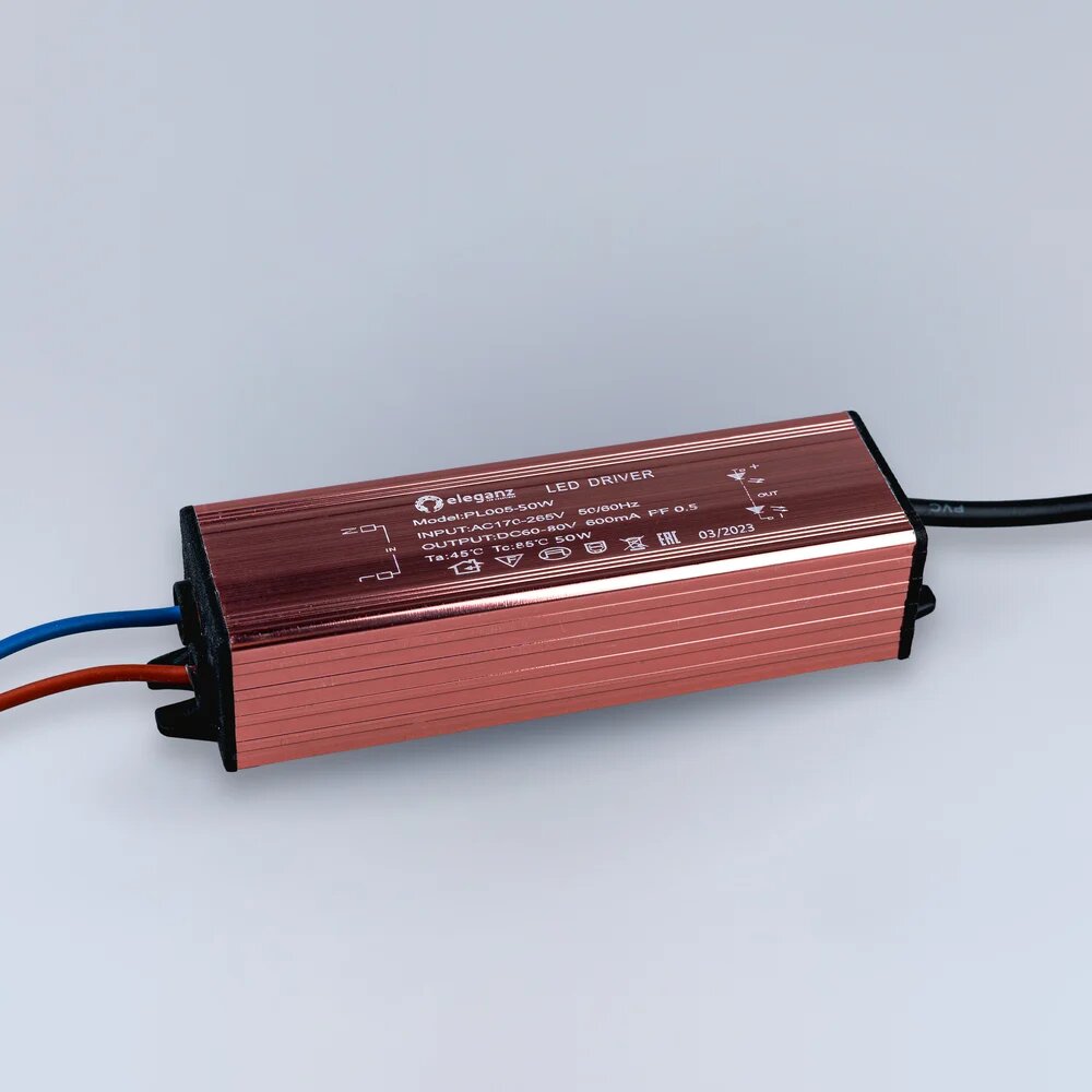 Драйвер ELEGANZ 40-50W 600мА для ультратонких панелей, 1шт 1707