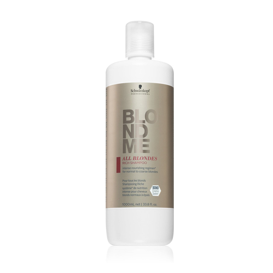 Schwarzkopf Professional Schwarzkopf BlondMe All Blondes Rich Shampoo - Обогащенный шампунь для средних и жестких волос всех типов блонд 1000 мл