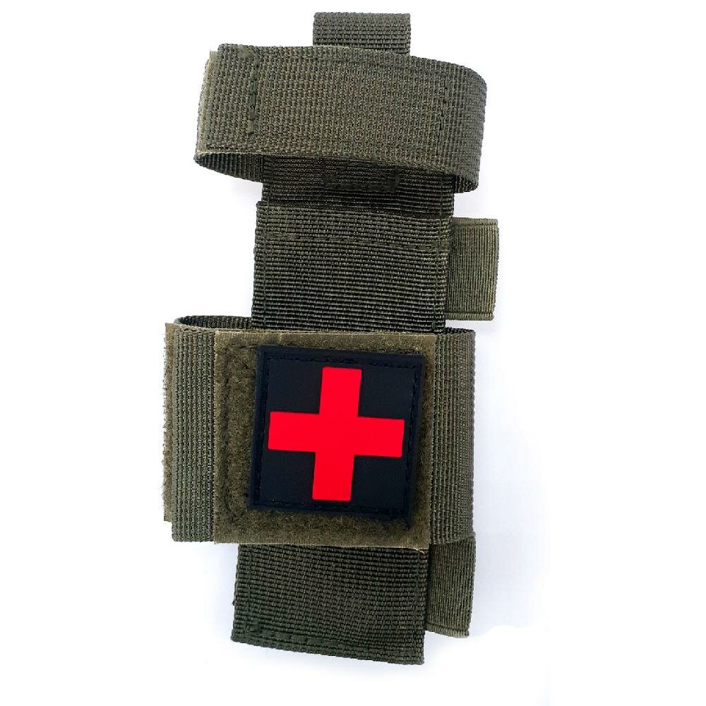 Подсумок molle для турникета, ножниц c патчем олива