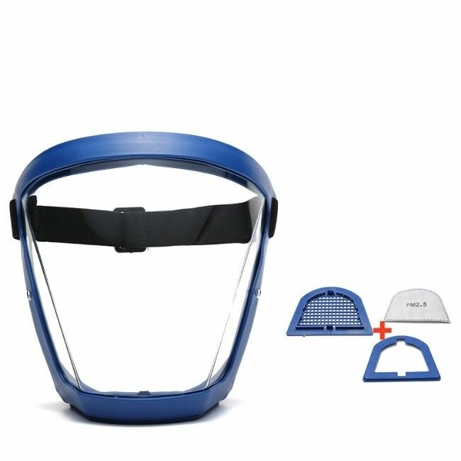 Щиток защитный лицевой прозрачный, слесарная маска с аксессуарами , 3 Шт