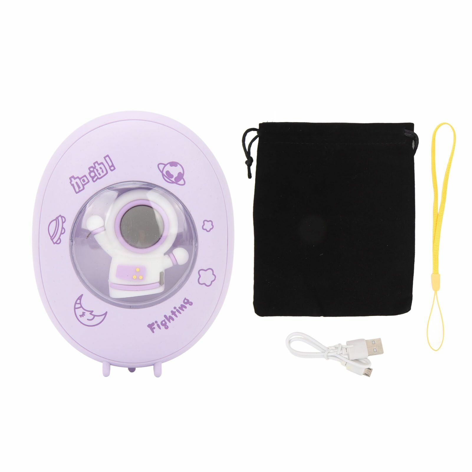 Грелка для рук, мини-портативный USB перезаряжаемый, 3-уровневый регулируемый электрический обогреватель для рук для кемпинга, пешего туризма, фиолетовый