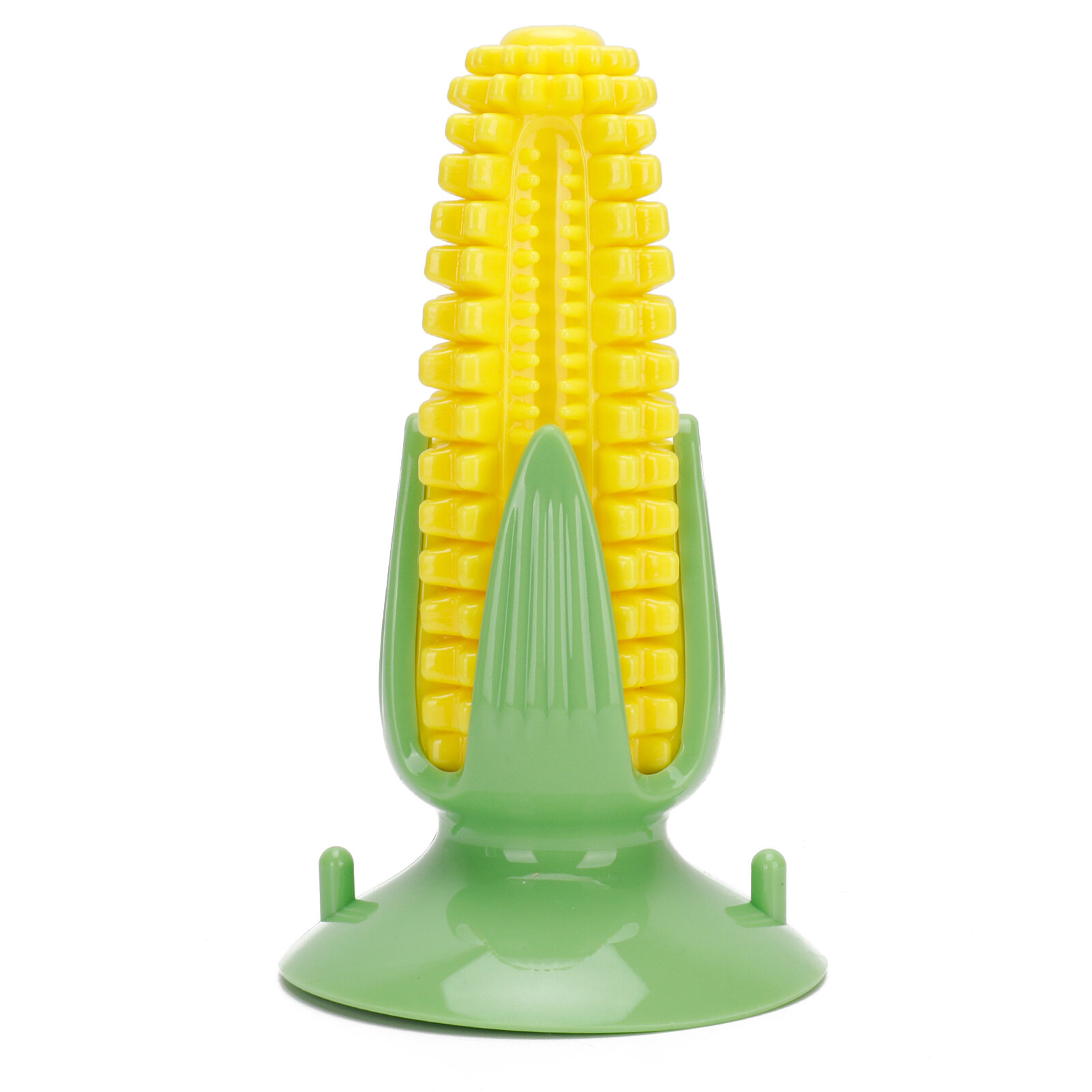 Прочная игрушка для собак в форме кукурузы, предназначенная для игр и чистки зубов питомца, с присоской.