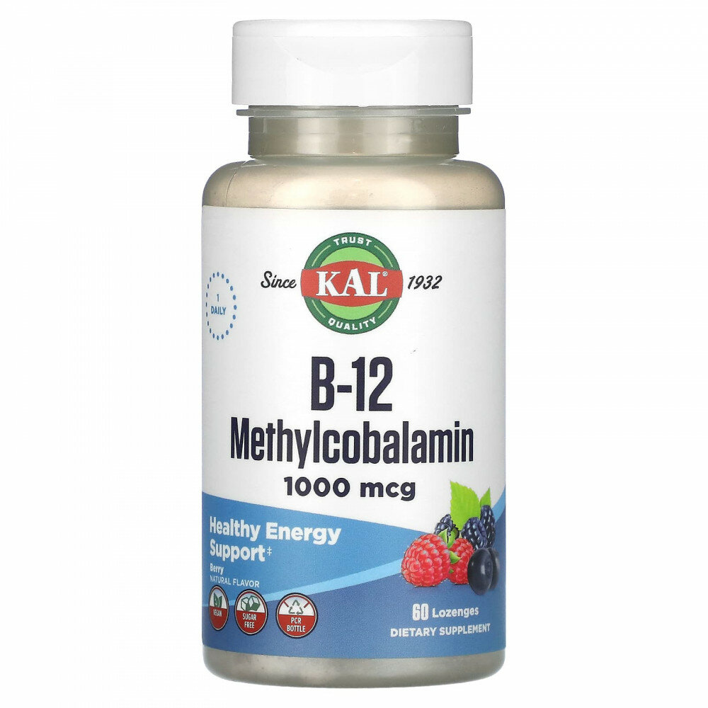 Kal B-12 Methylcobalamin 1000 mcg, 60 пастилок