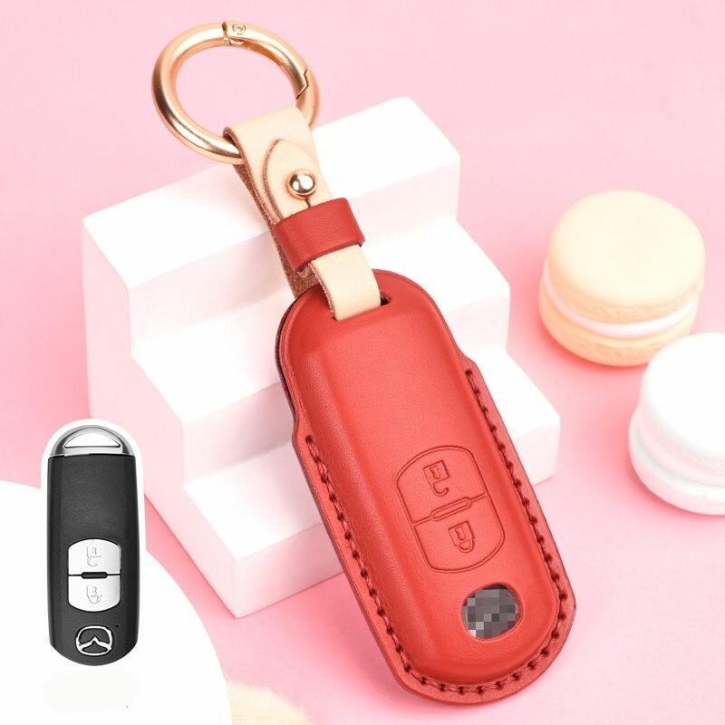 Кожаный чехол для автоключа Mazda (2 кнопки)