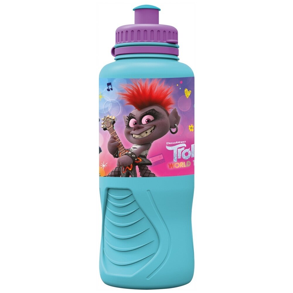 Бутылка спортивная ND Play пластиковая, эргономичная, 400 мл, Тролли 2, Мировое турне (6128)