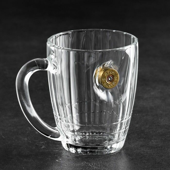 Кружка Дарим Красиво пивная "Непробиваемая" с гильзой, 500 мл