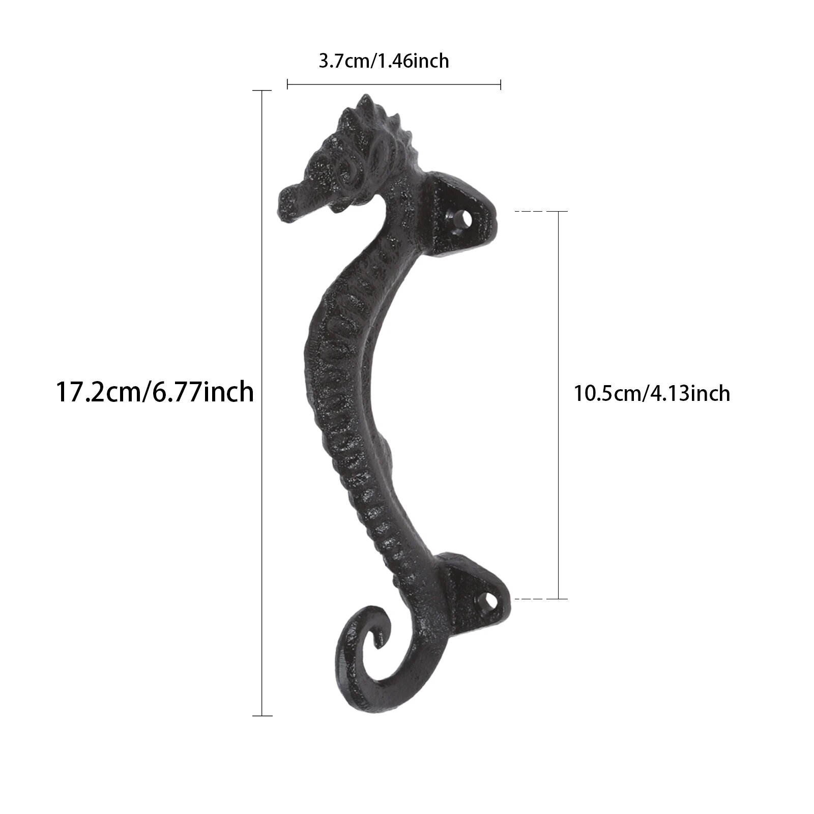 Винтажные чугунные ручки для дверей D