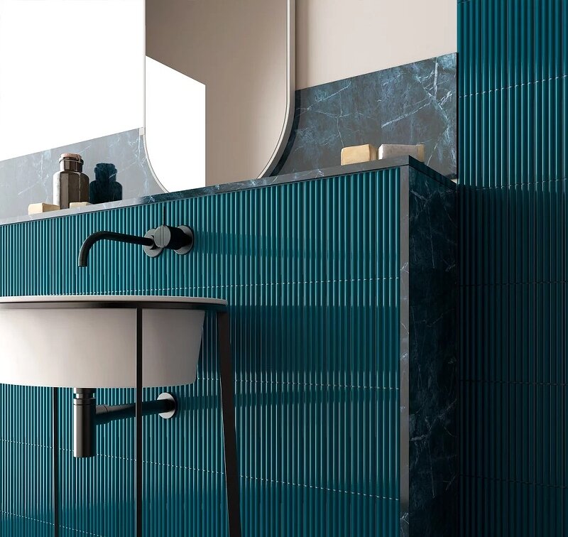 Керамическая плитка Equipe Costa Nova Onda Glacier Matt 28525 настенная 5х20 см