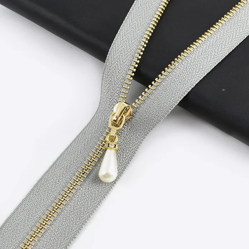 Металлические молнии Meetee 3 шт, 15-70 см GrayGold, CloseEnd-No3-25cm