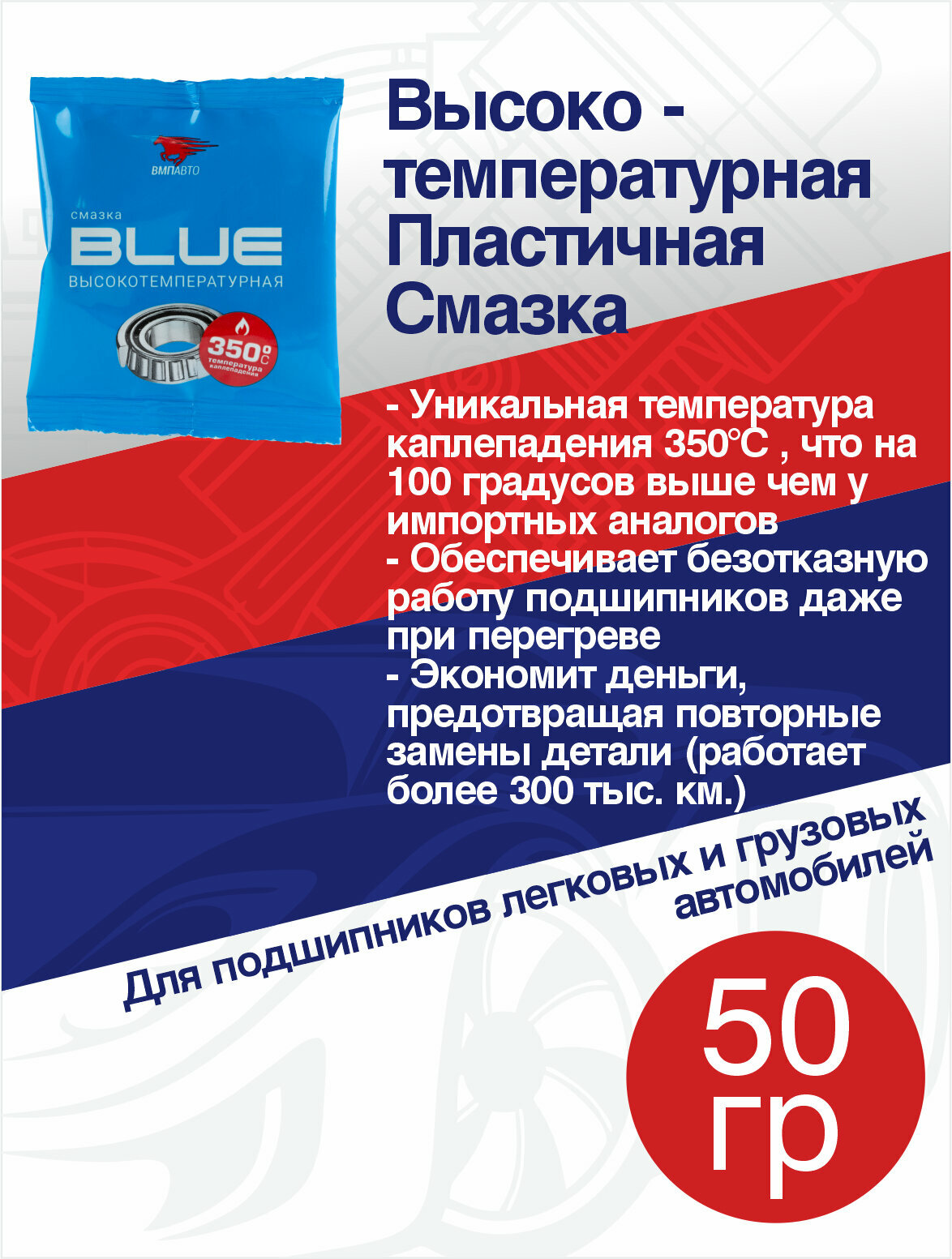 Универсальная синяя высокотемпературная литиевая смазка МС 1510