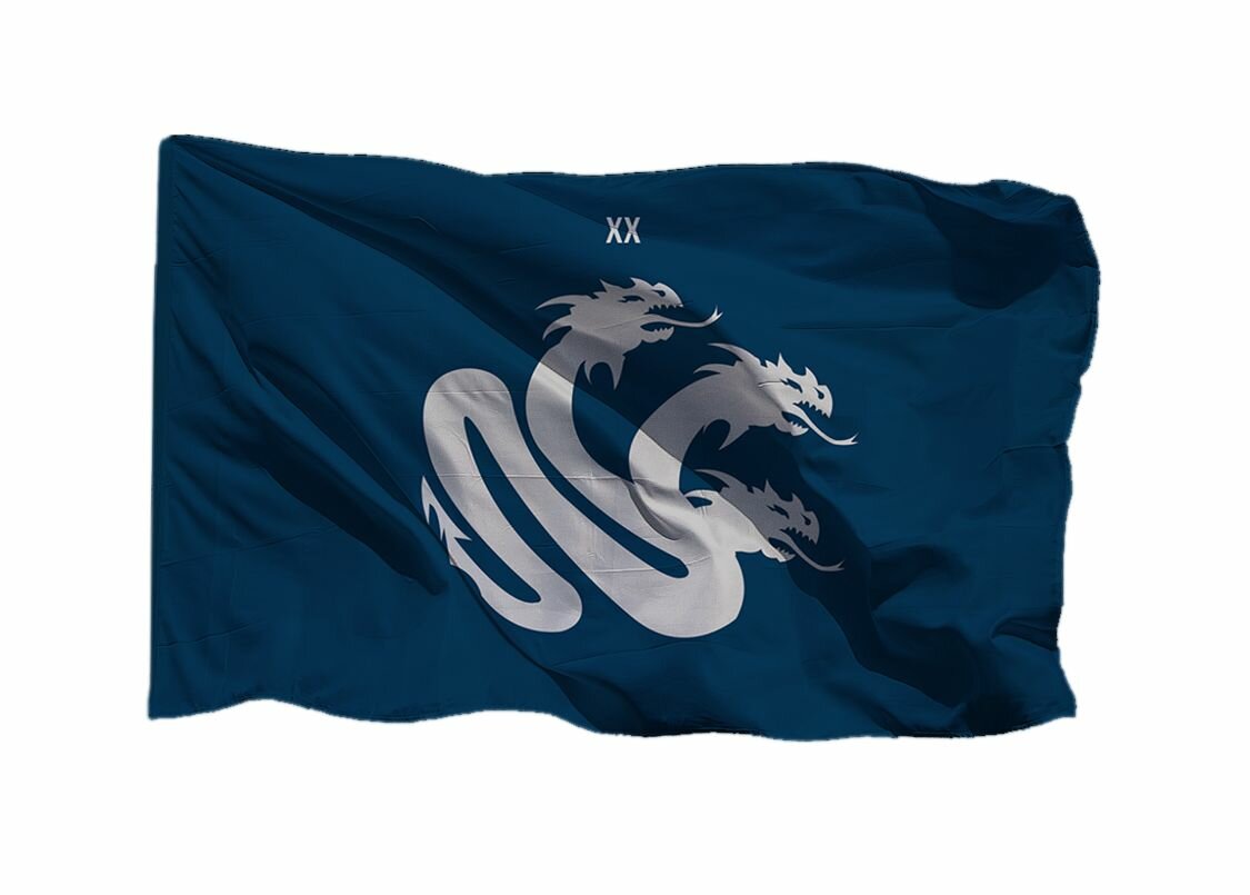 Флаг легиона Альфа легион Космодесант Астартес Warhammer 40000, 90х135 см, на шёлке для ручного древка