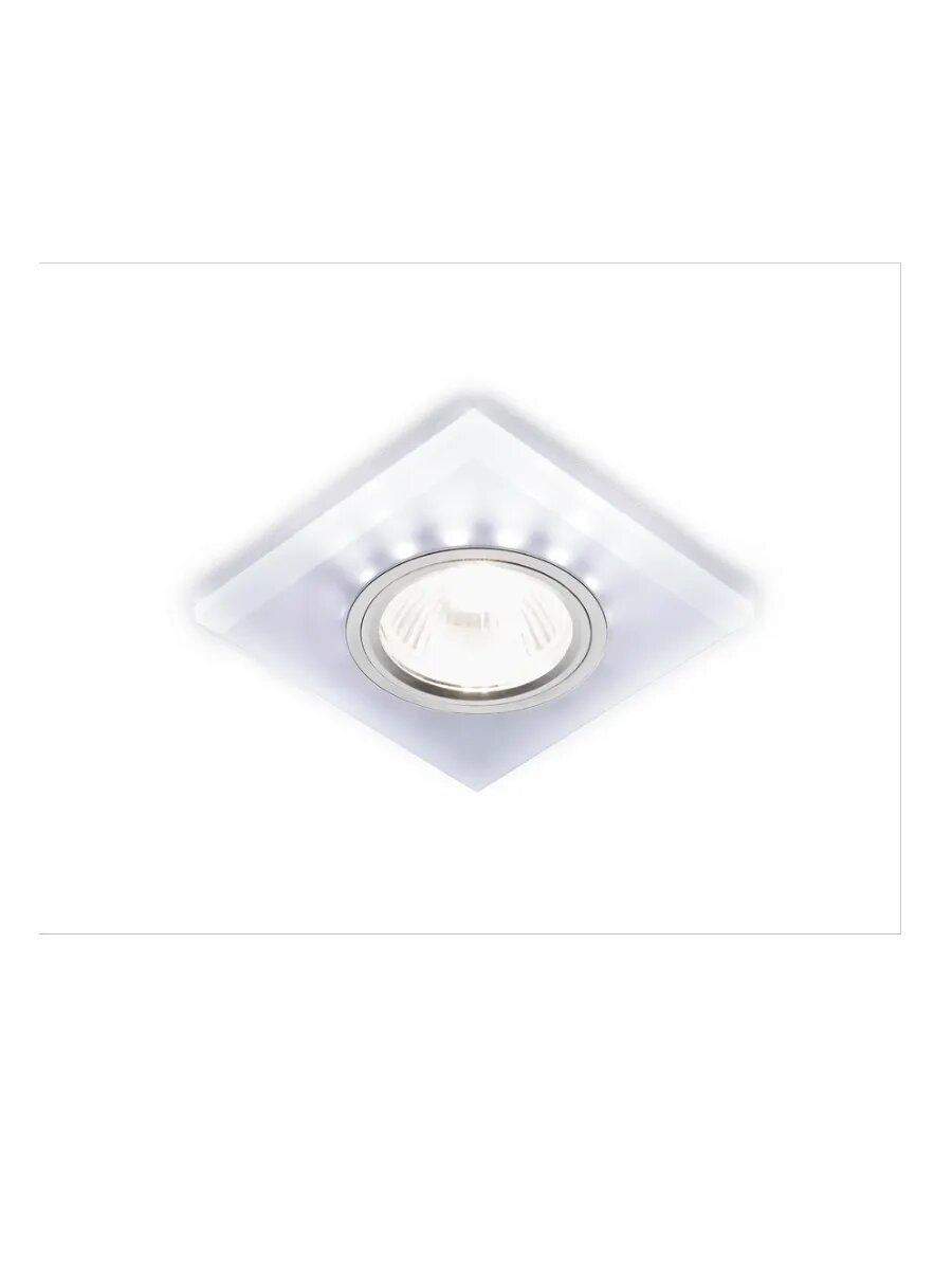 Встраиваемый светильник newrgy lighting S215WH, белый матовый, хром, цоколь GU5.3, 21 Вт, свет белый, для гостиной