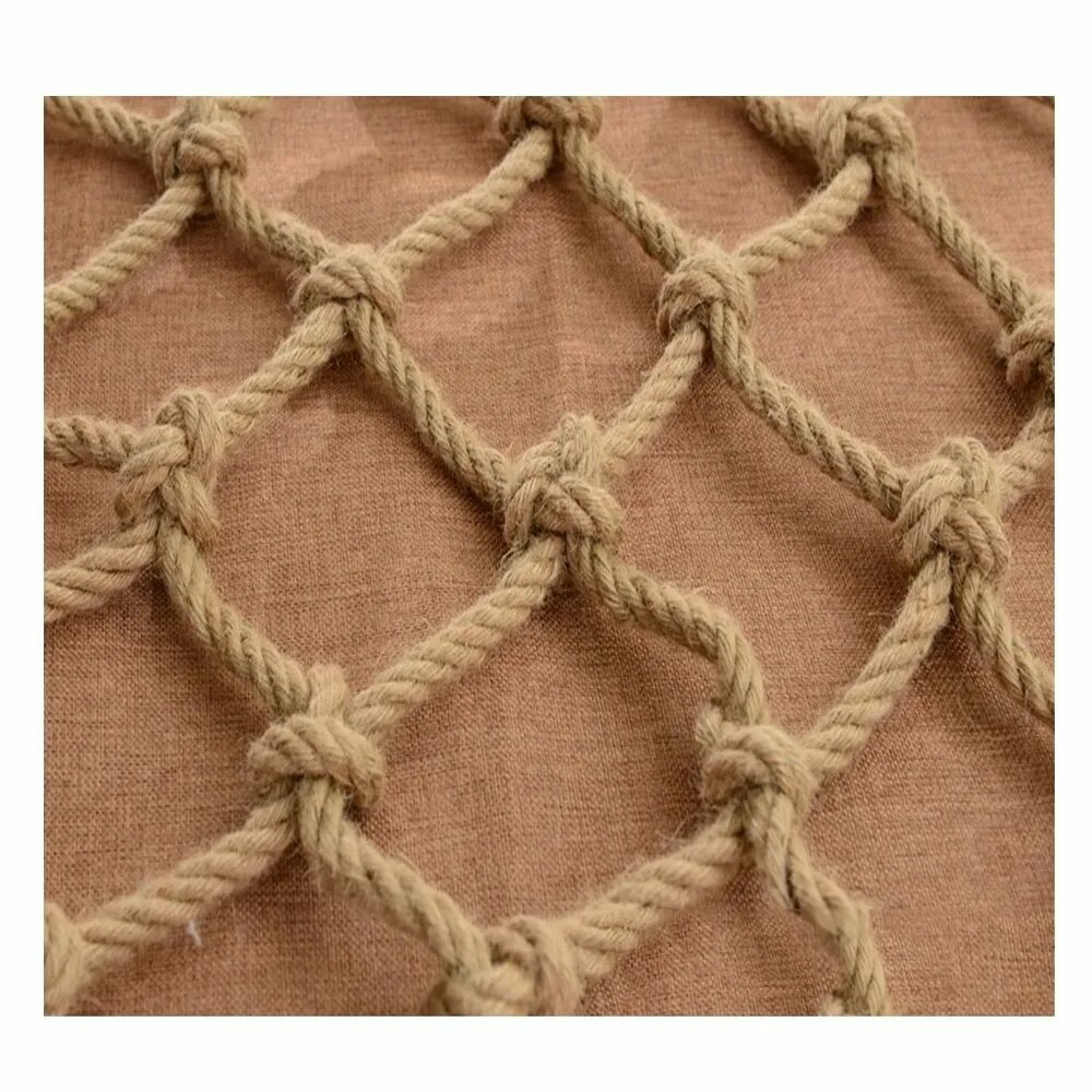 Декоративная джутовая пеньковая Альпинист сетка 10mm толстый