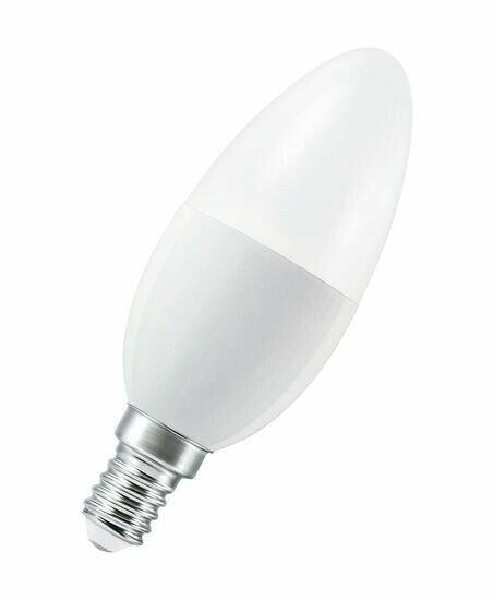 Лампа светодиодная (LED) Свеча Е14 диммир. 5Вт 470лм 2700К 230В WiFi матов. SMART+ Ledvance