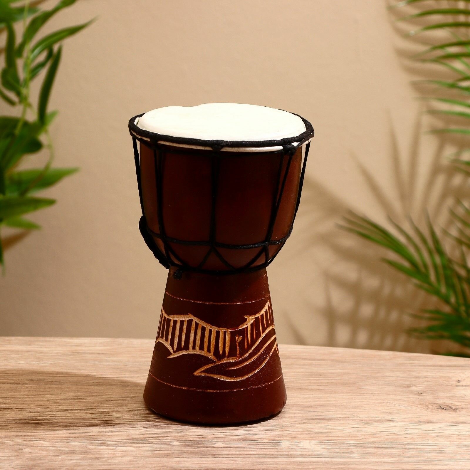 Сувенирный музыкальный инструмент Барабан Джембе, 20 х 11 х 11 см