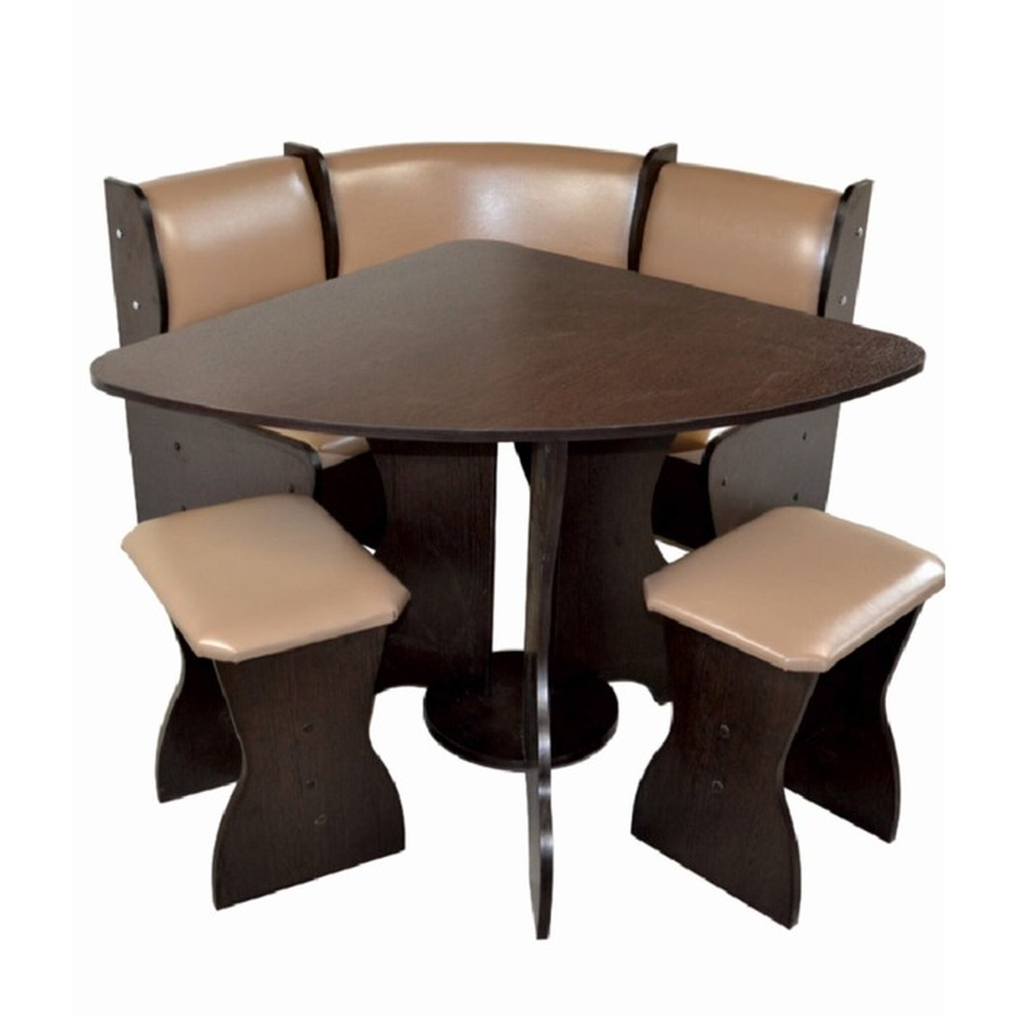 Кухонный уголок «Комфорт-Аленка» 18/3, 970/970*500*800 Венге темный/В 07 к. з.