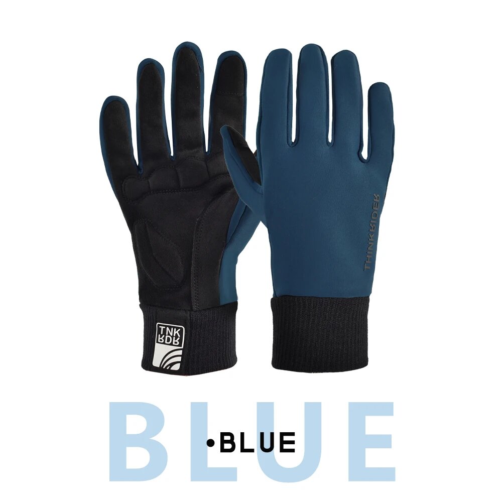 ThinkRider Термоперчатки для велоспорта Синий, S, Blue