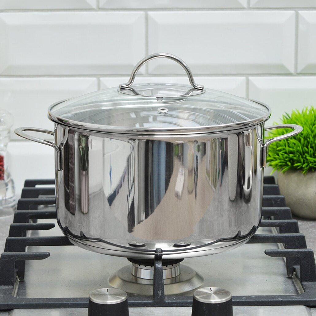 Кастрюля «Pretty» 3,6л с крышкой, нержавеющая сталь, индукционное дно, удобные ручки