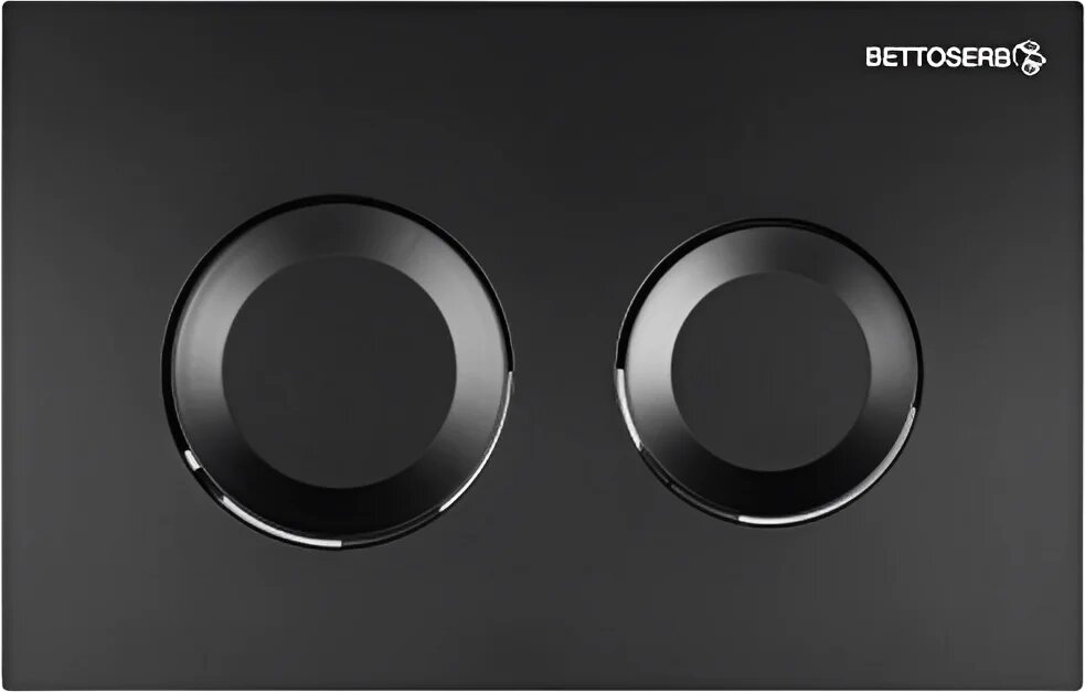 Кнопка смыва для унитаза BETTOSERB Cool 40006467 черная, матовая, кнопка для инсталляции, двойной смыв