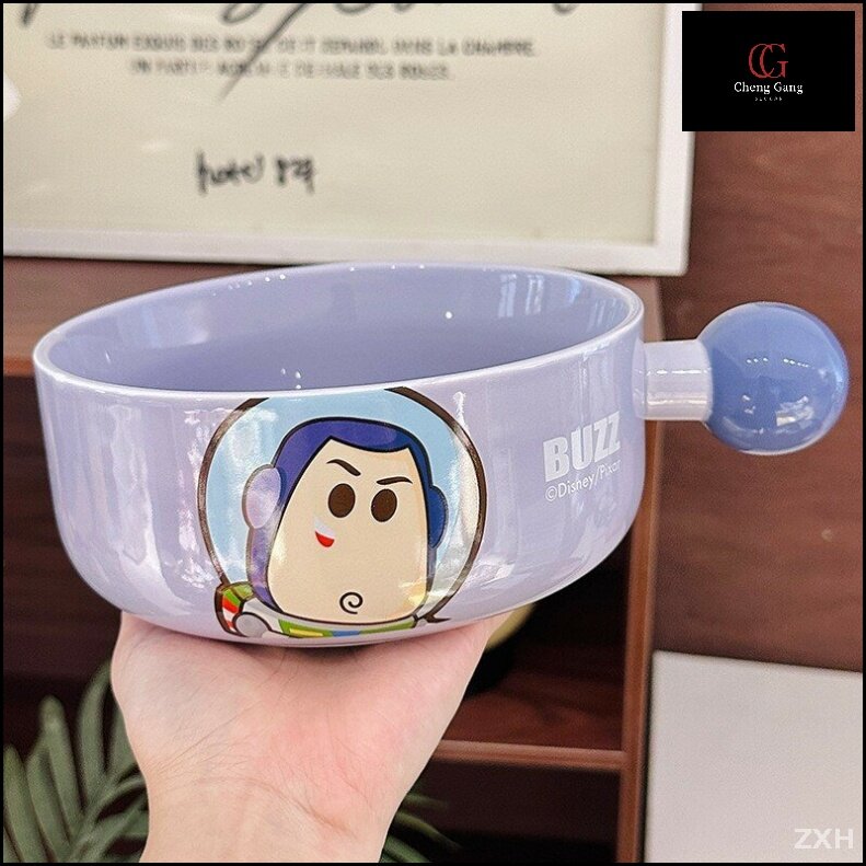 Эксклюзивная керамическая миска с ручкой Toy Story для лапши Buzz Lightyear, пригодная для использования в микрово